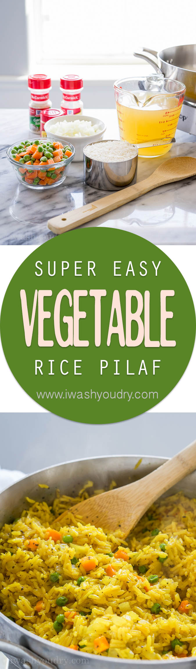 Easy Vegetable Rice Pilaf I Wash You Dry